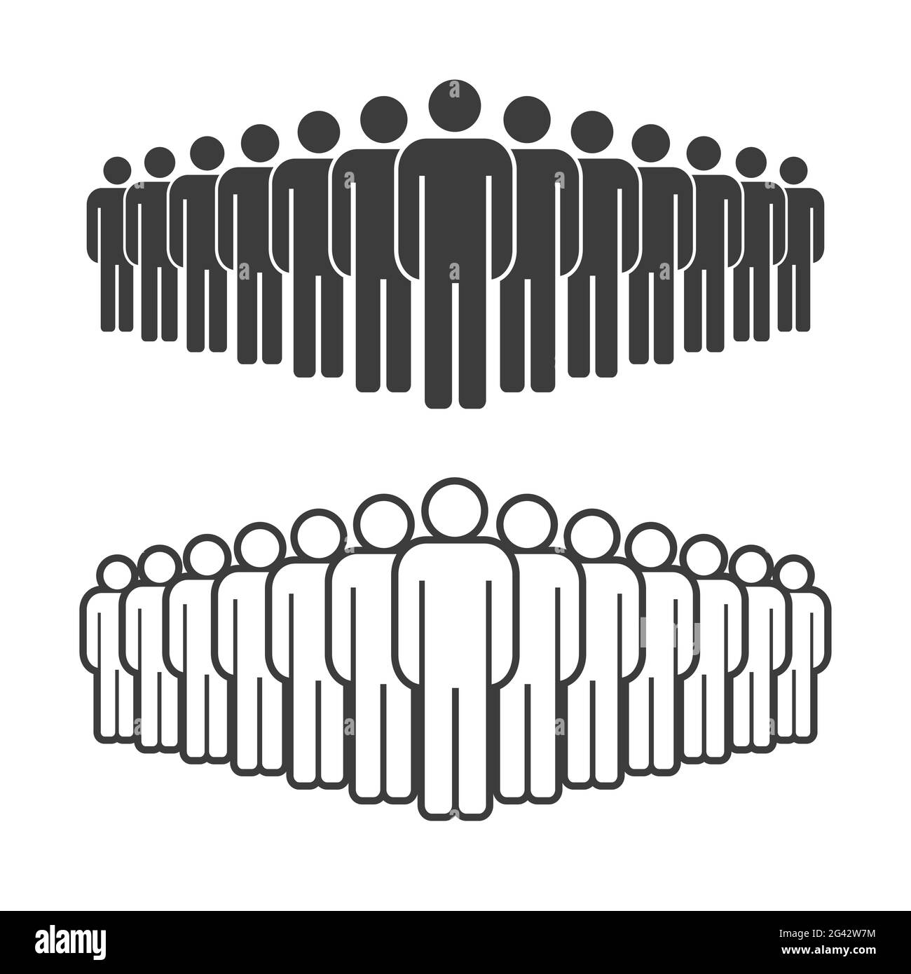 Un groupe d'hommes. Foule masculine. Groupe de personnes. Signature de ...