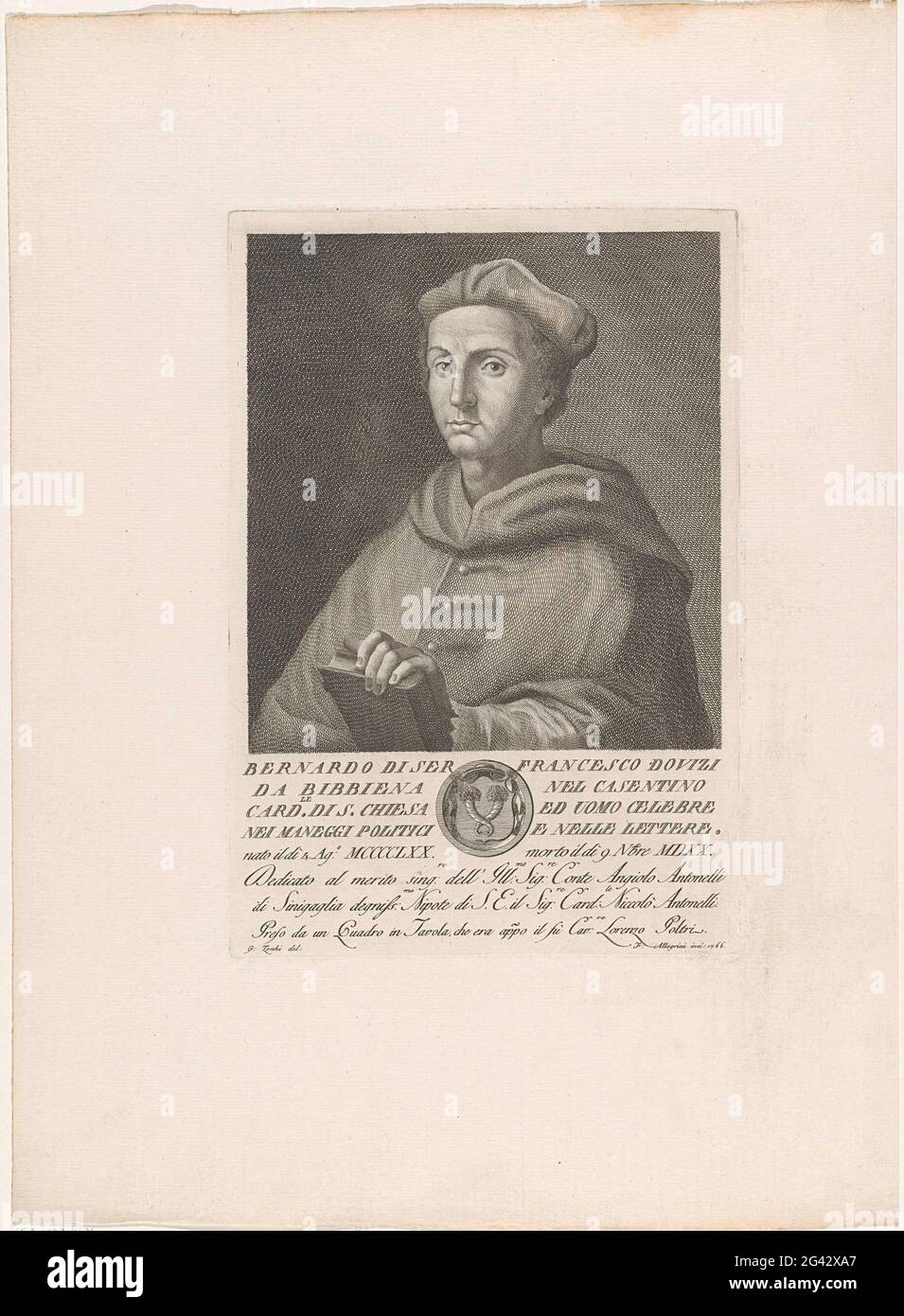 Portrait de Bernardo Dovizi; Portraits de célèbres Italiens avec ...