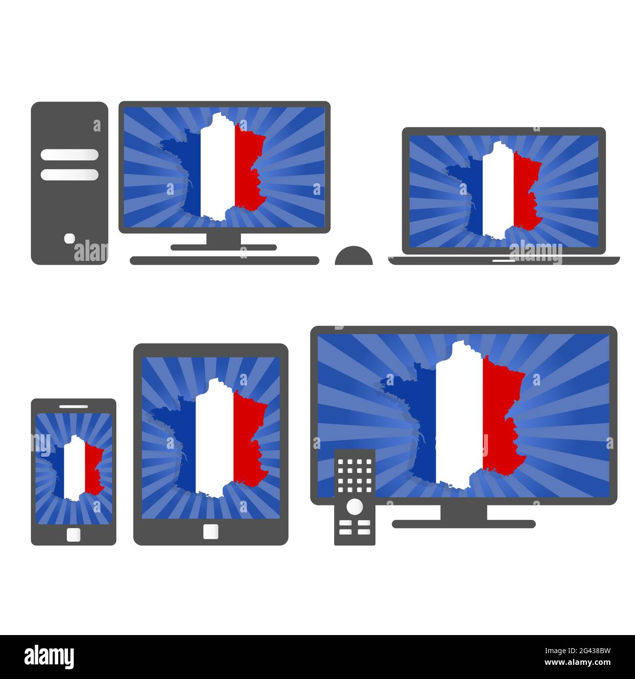 Carte france informatique Banque d'images vectorielles - Alamy