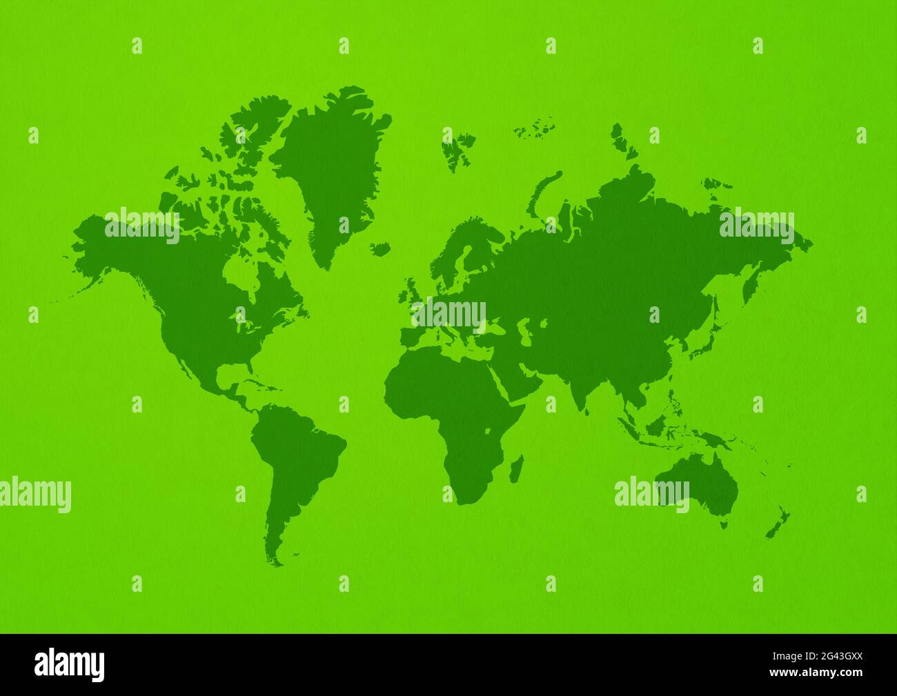 Carte du monde verte Banque de photographies et d’images à haute ...