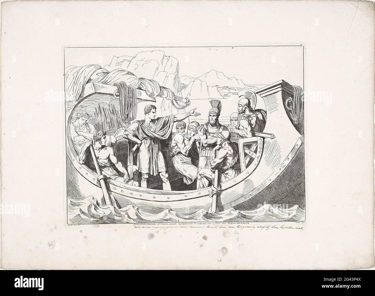 Jules César pris par des pirates; Giulio Cesare, Prigioniero dè Corsari ...