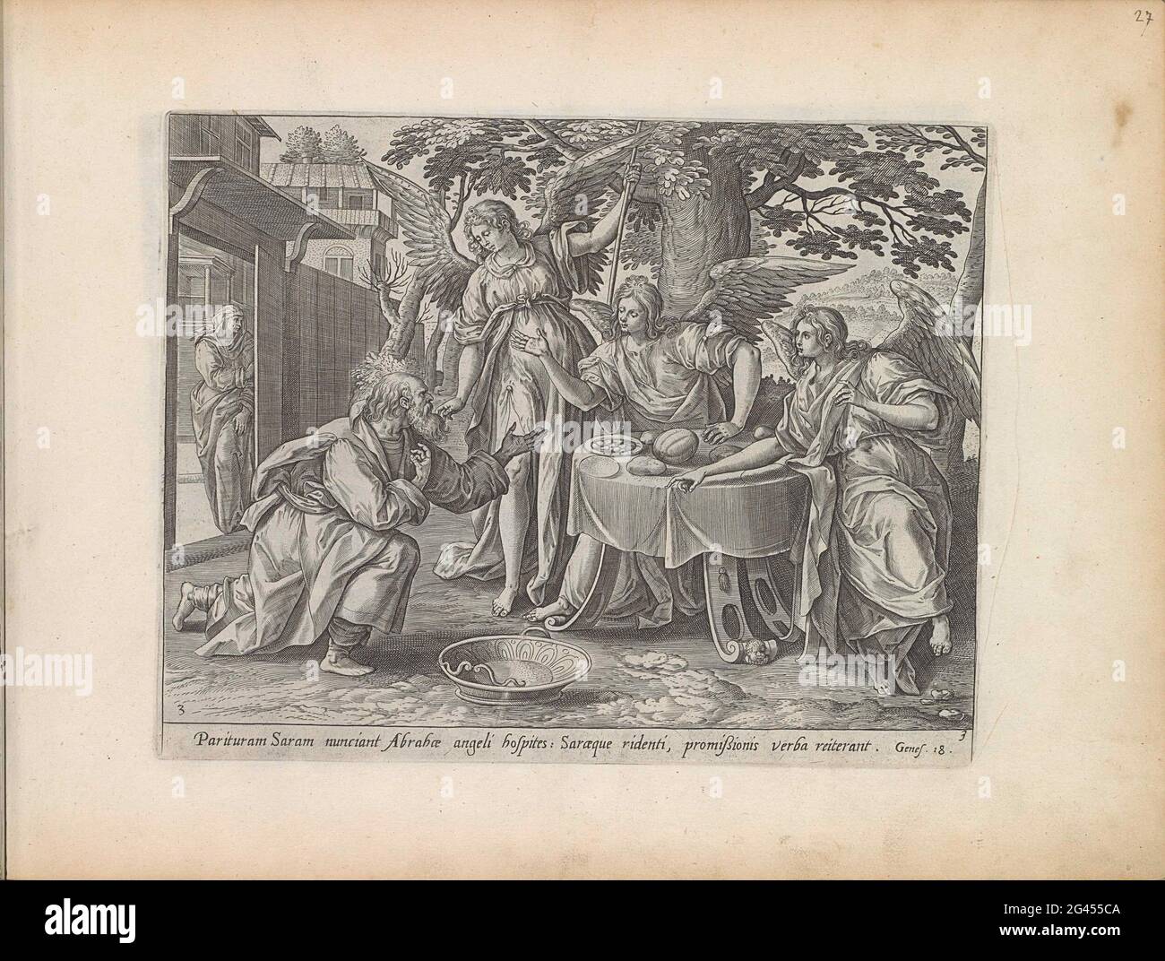 Abraham et les trois anges; Histoire d'Abraham; Theatrum Biblicum hoc ...