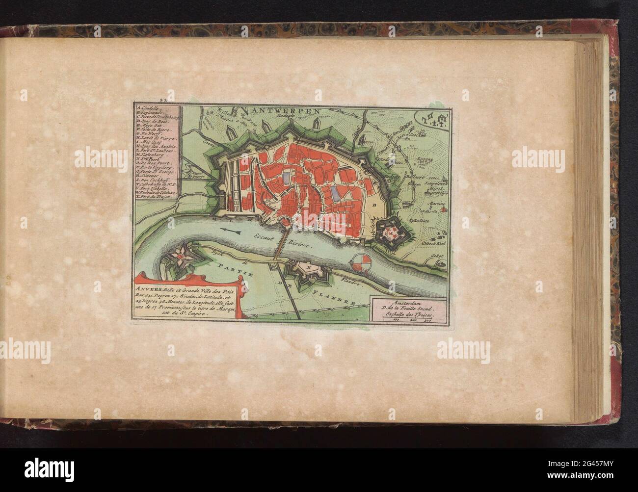 Carte d'Anvers; ANVERS / ANVERS. Carte de la ville d'Anvers. Partie d ...