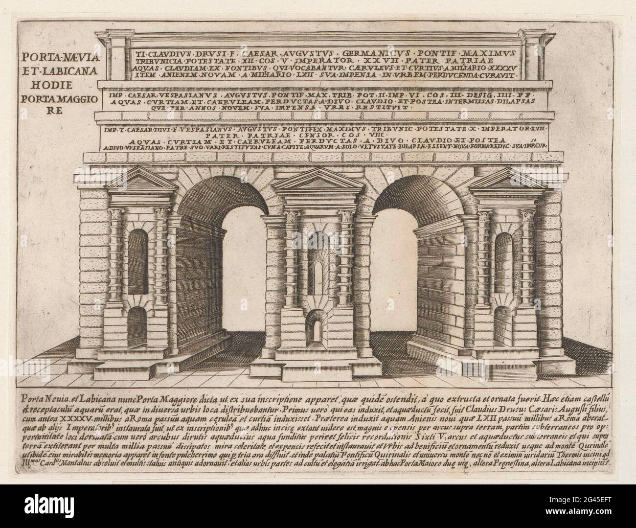Porta Naevia à Rome ; Porta Naevia et Labicana Hodie Porta Maggiore ...
