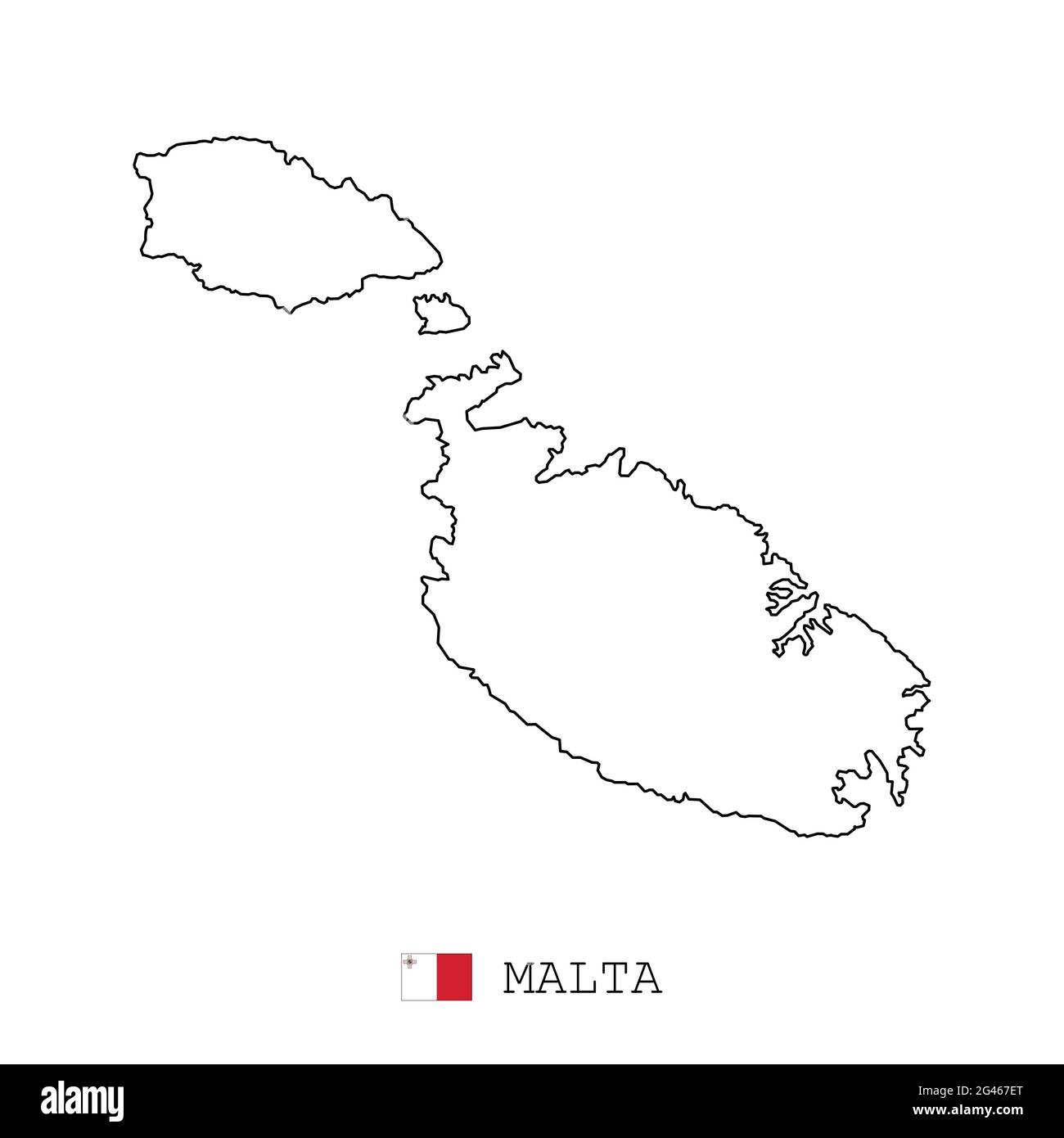 Malta map Banque d'images vectorielles - Page 2 - Alamy