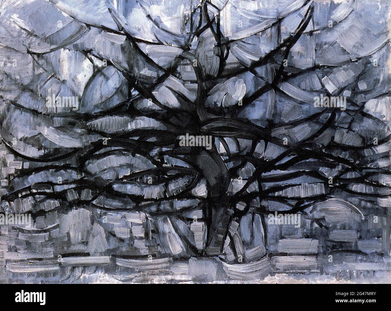 Arbre gris piet mondrian Banque de photographies et d’images à haute ...
