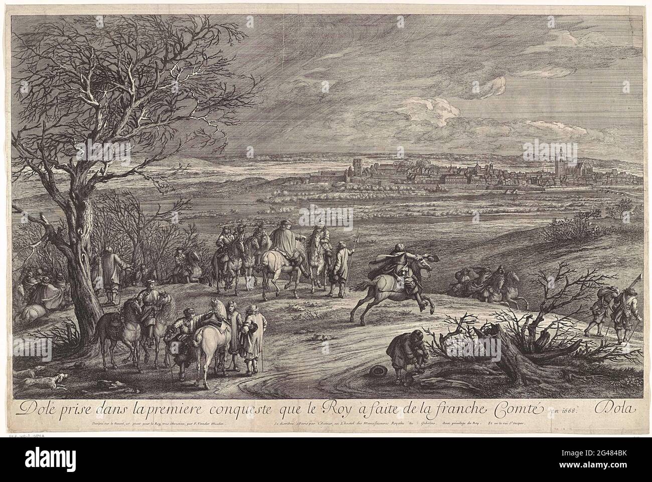 Admission de la ville de Dôle par les troupes françaises, 1668; Dole ...