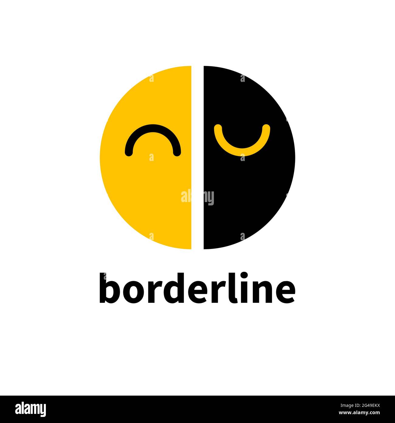 Icône trouble de la personnalité limite. Symbole de trouble affectif ...