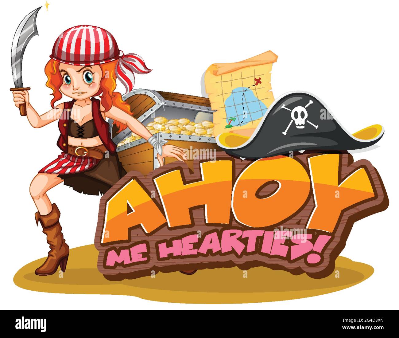 Femme pirate anglaise Banque d'images vectorielles - Alamy