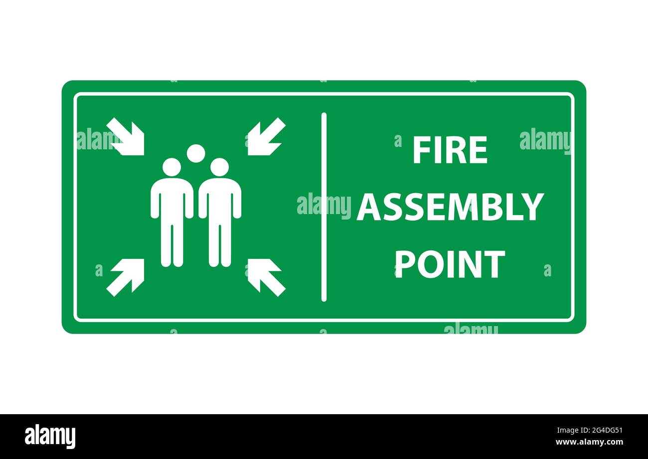 Panneau de point d'assemblage d'incendie, panneau de signalisation de ...