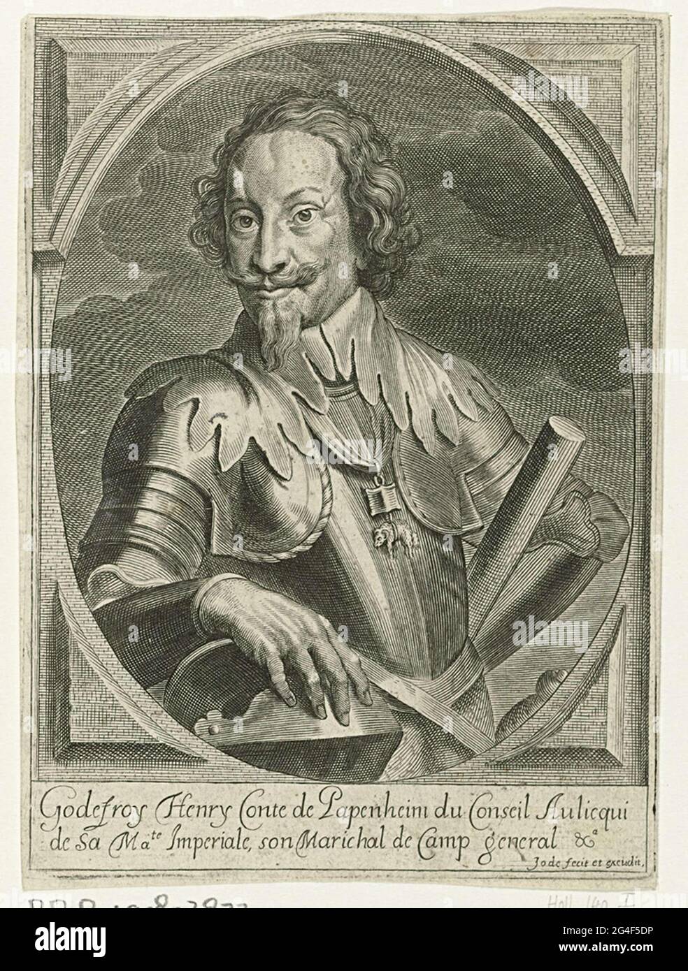 . Portrait de Gottfried Heinrich von Pappenheim, moitiés. Il porte un ...