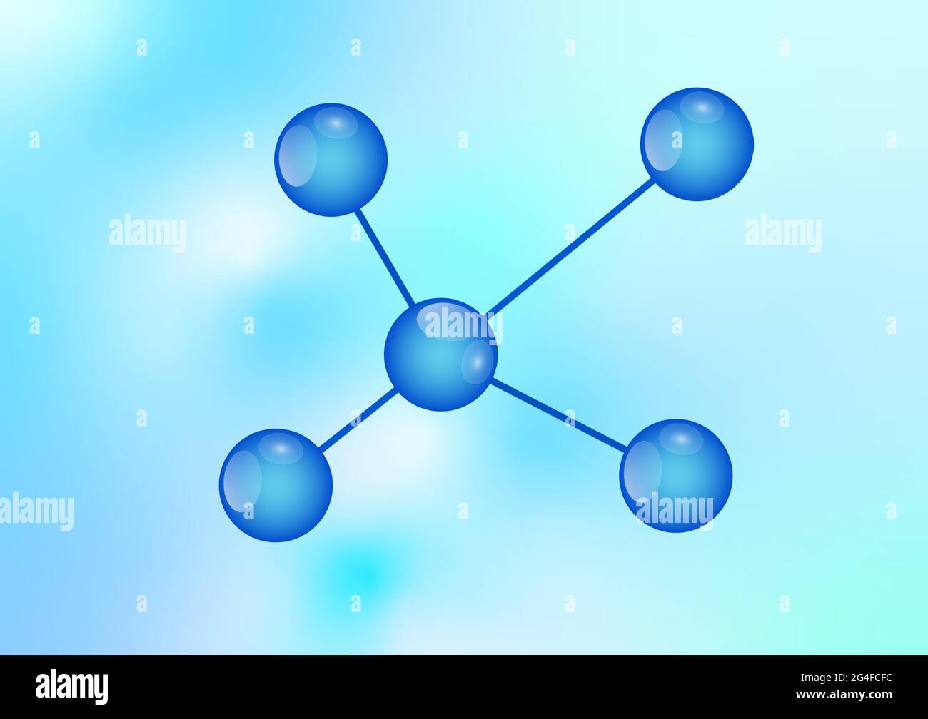 formes de molécules de boule avec fond bleu concept science atome ...