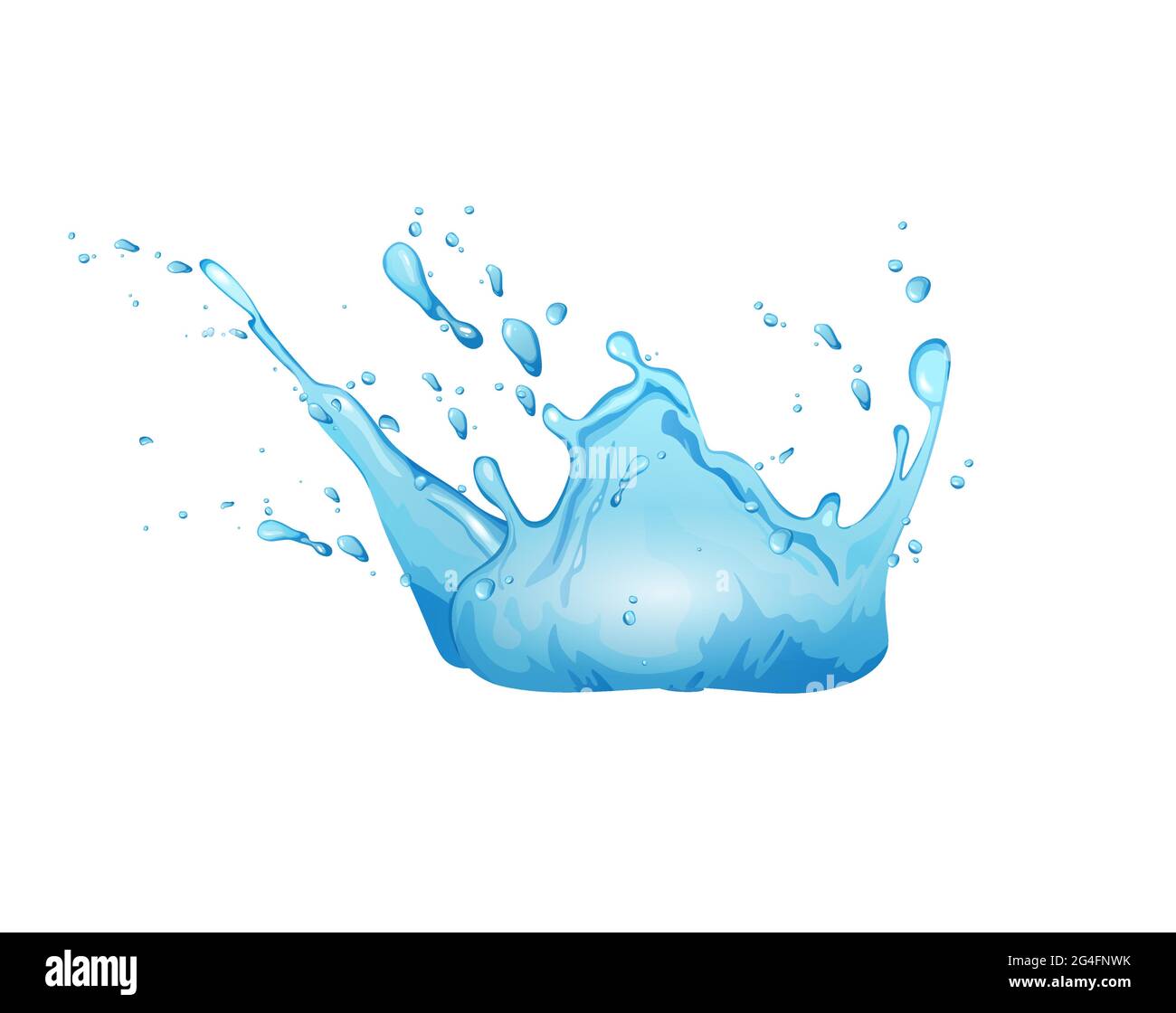 Illustration vectorielle de dessin animé de projection d'eau Image ...