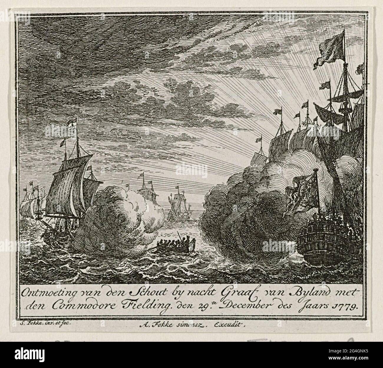 . Faire entre un escadron anglais sous le commandant Charles Fielding ...