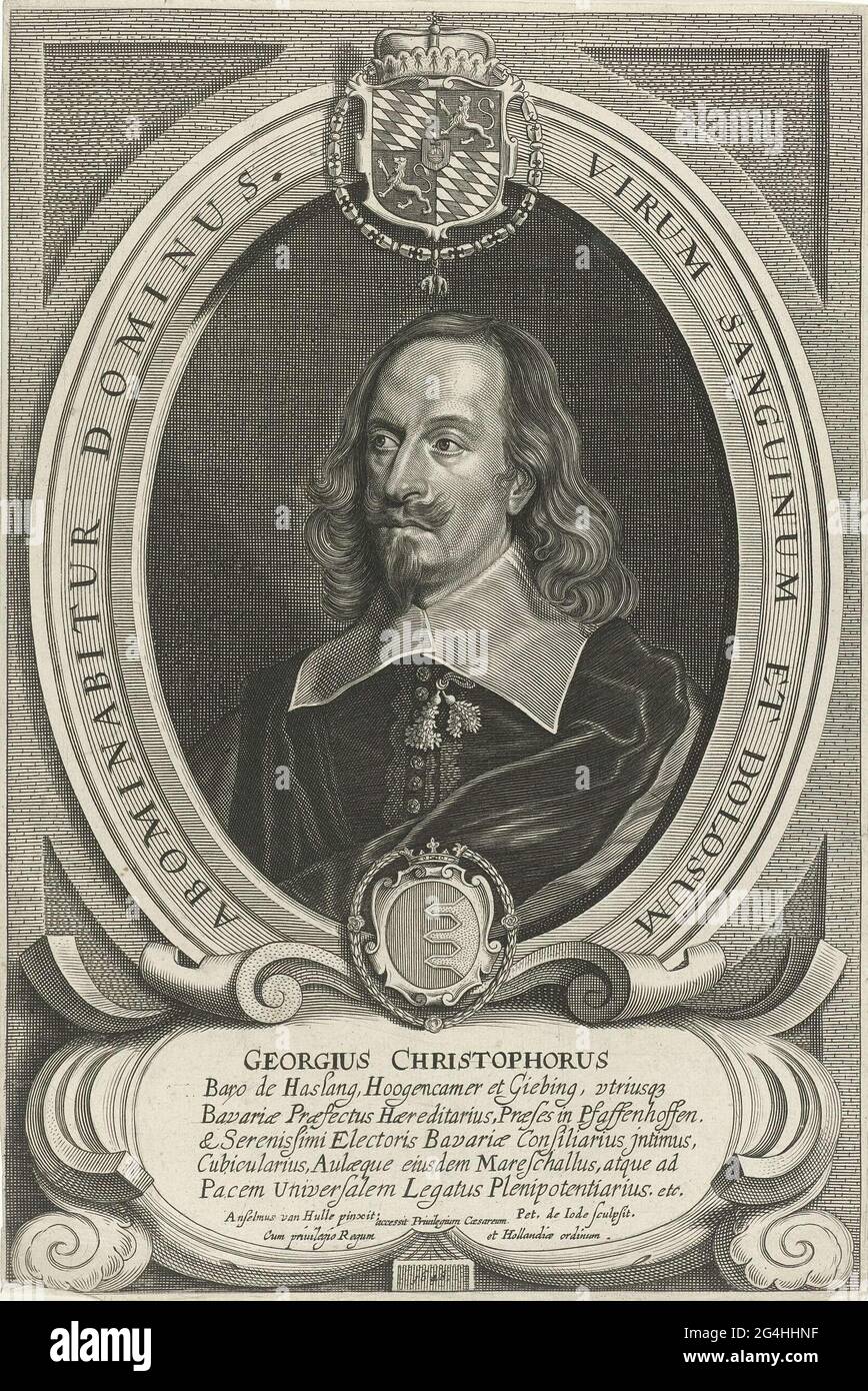 . Portrait de Georg Christoph, Baron de Haslang. Le portrait est pris ...