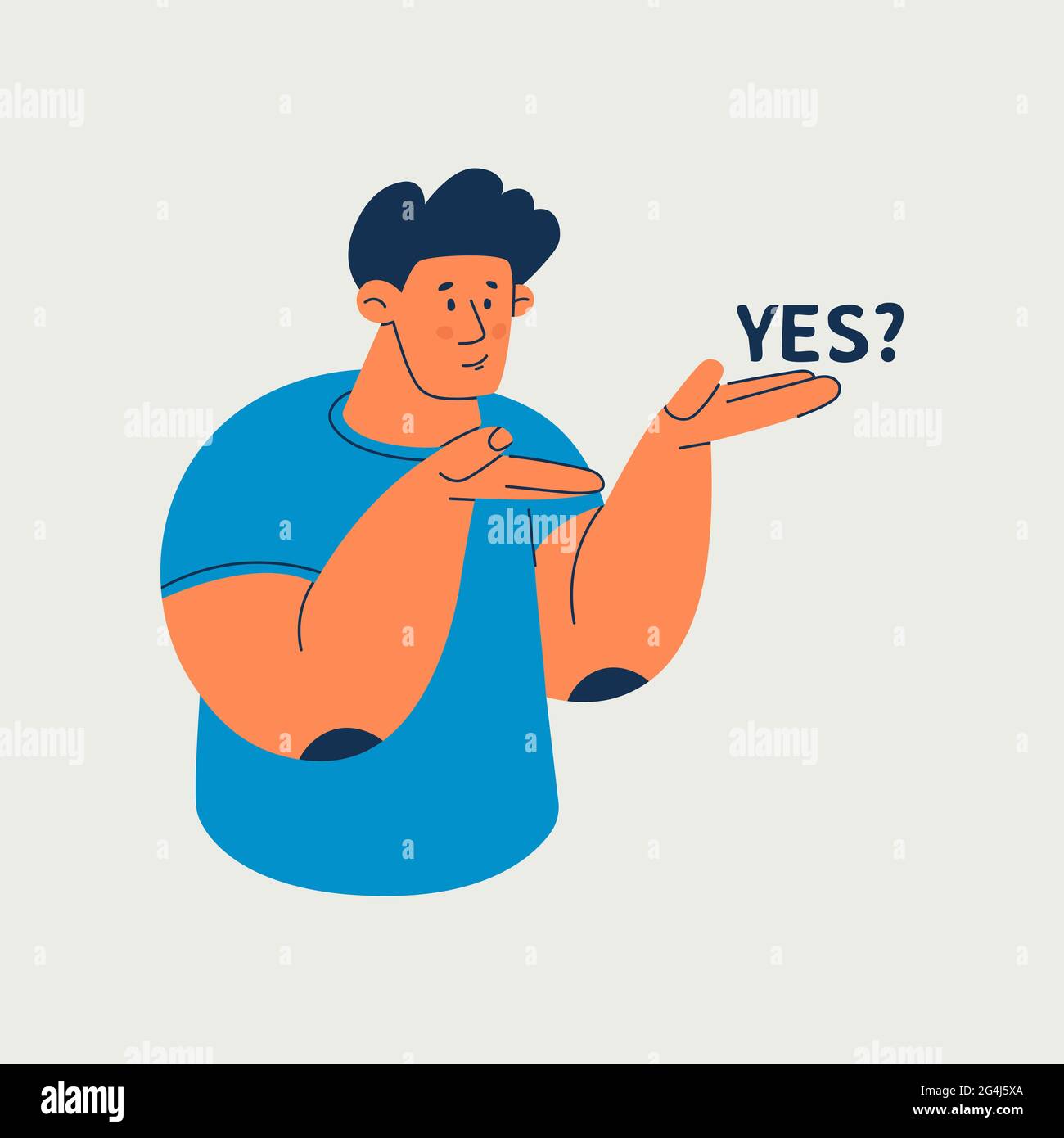 Demander quelque chose Banque d'images vectorielles - Alamy