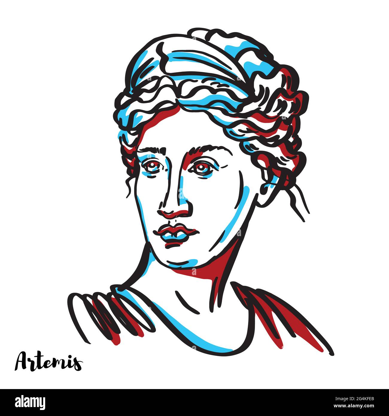 Dieu grec de la nature Banque d'images vectorielles - Alamy