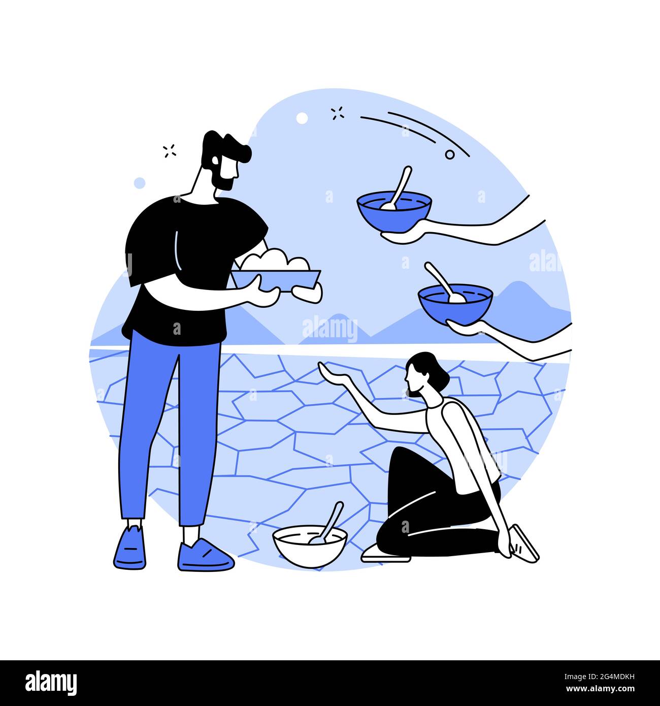Concept alimentaire de famine Banque d'images vectorielles - Alamy