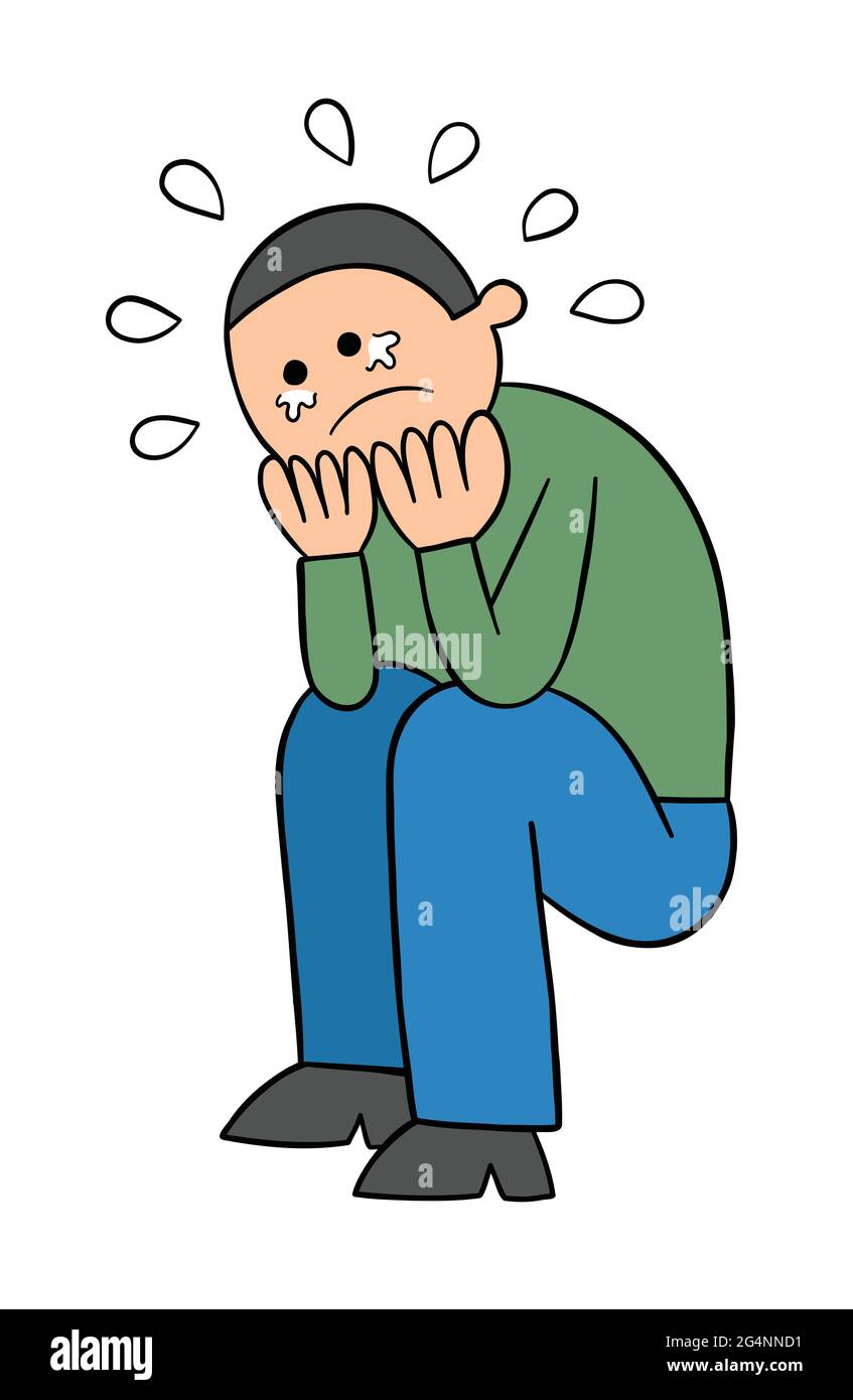 Homme Acroupi Banque Dimages Vectorielles Alamy