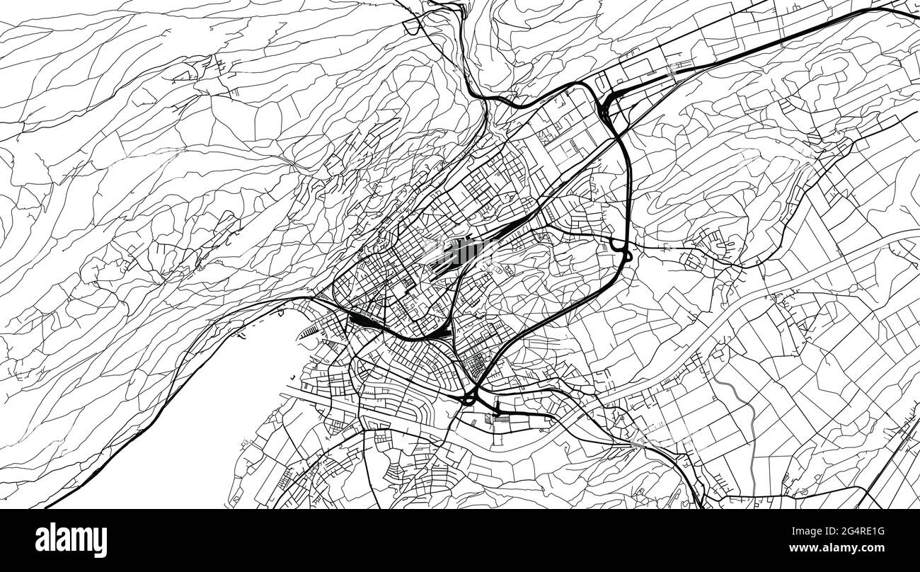 Carte vectorielle de bienne Banque de photographies et d’images à haute ...