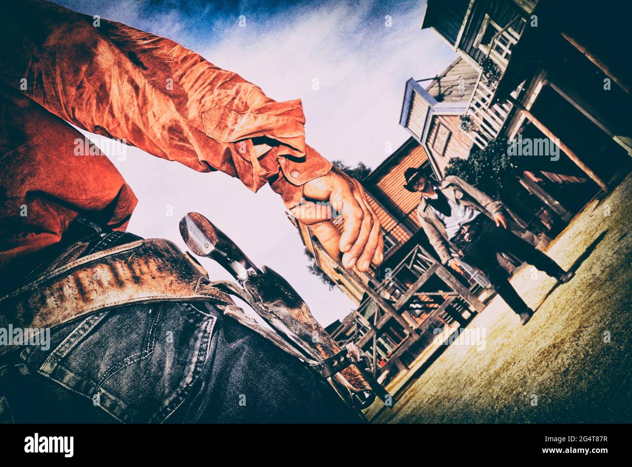 Cowboy duel Banque de photographies et d’images à haute résolution - Alamy