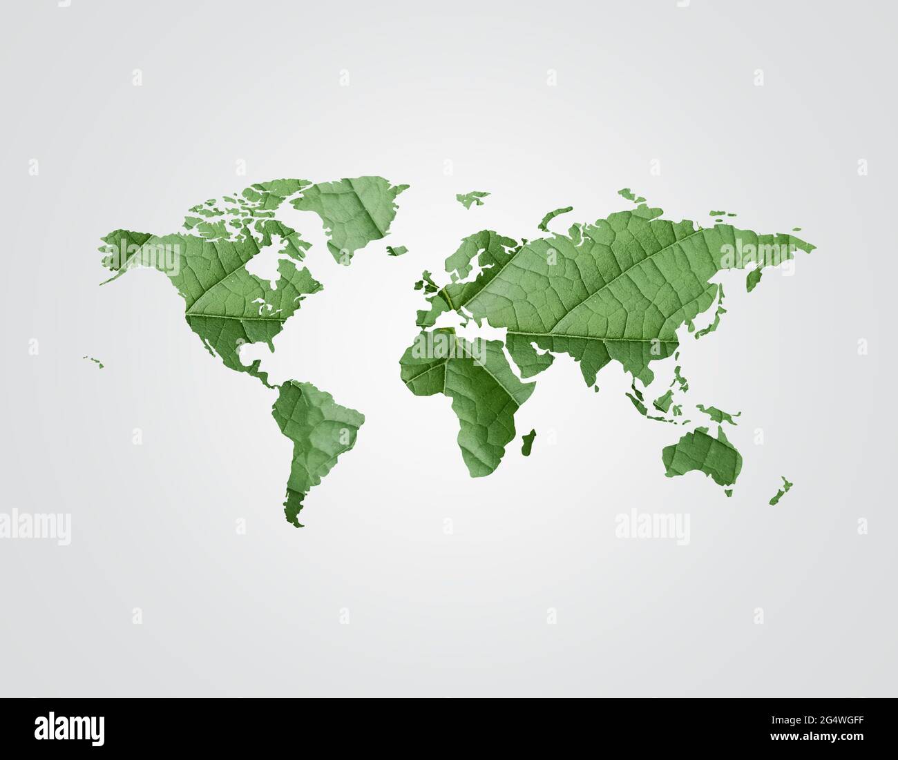 Concept 3D World Map. Forme des feuilles de la carte du monde isolée ...