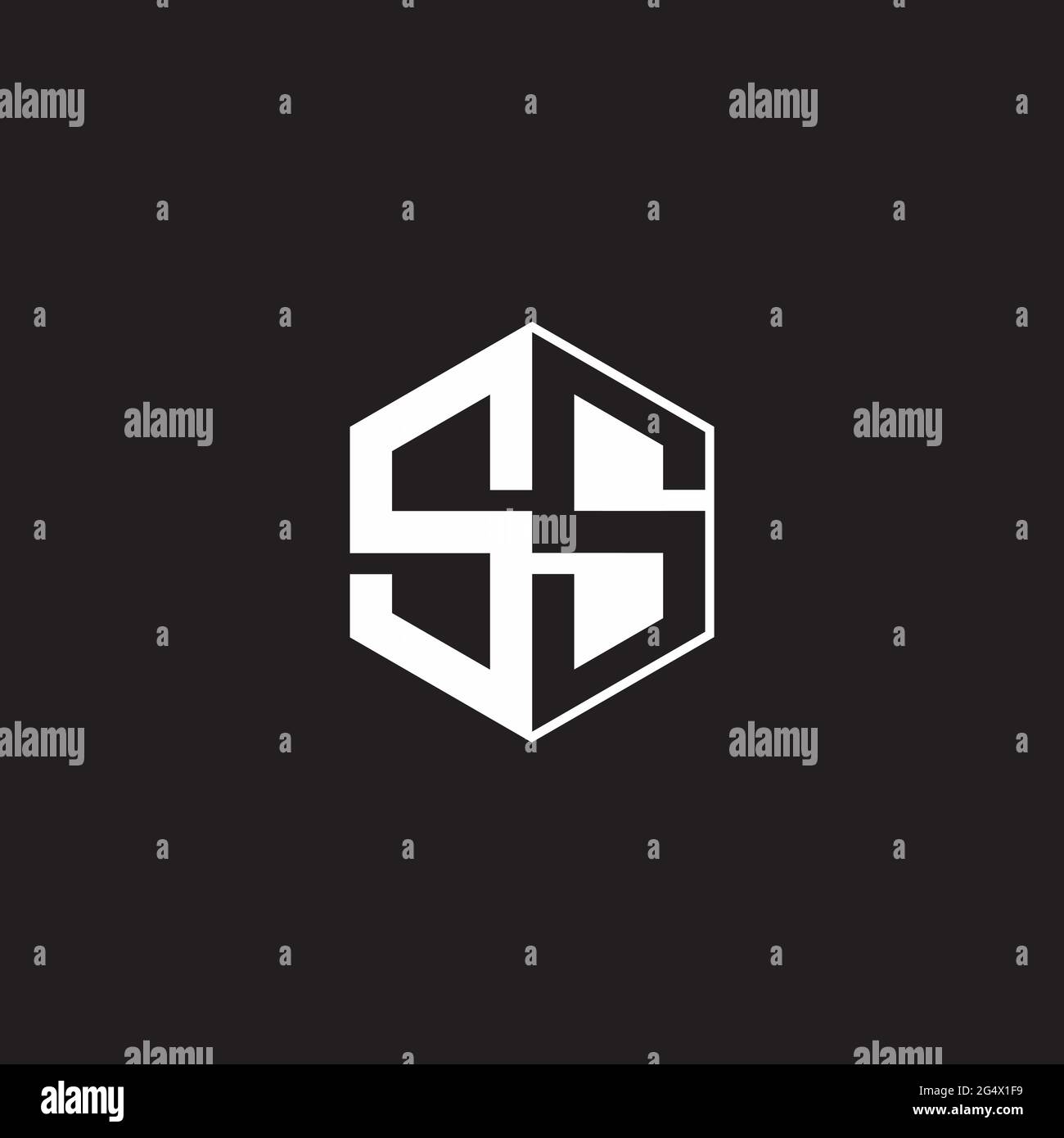 Logo des initiales ss Banque d'images vectorielles - Alamy