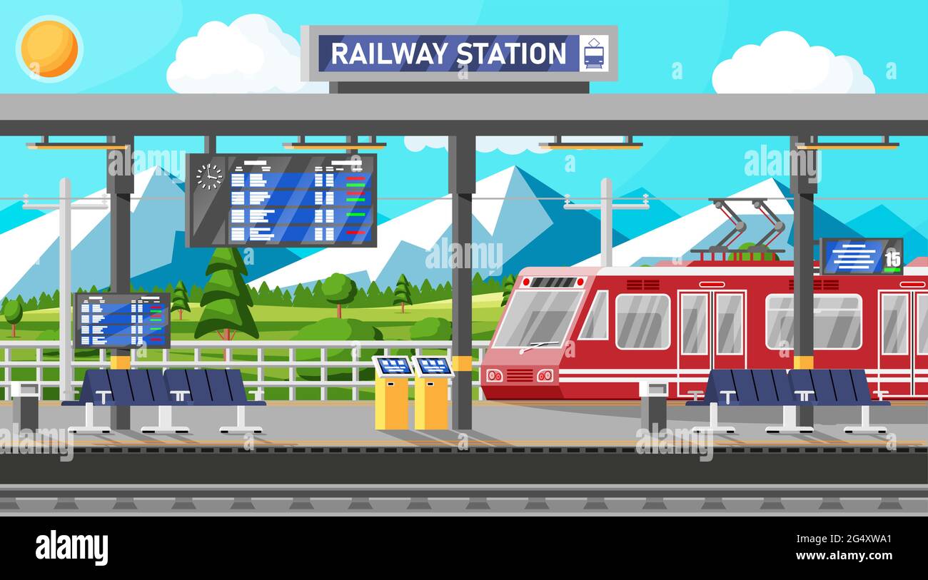 Illustration express train cartoon Banque de photographies et d’images ...