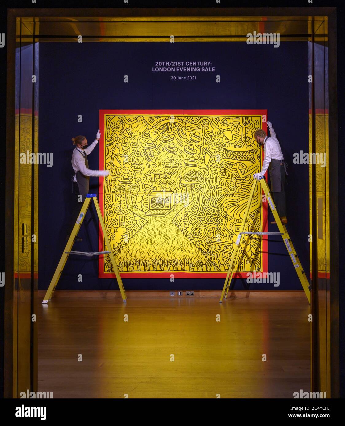 Keith haring art exhibition Banque de photographies et d’images à haute ...