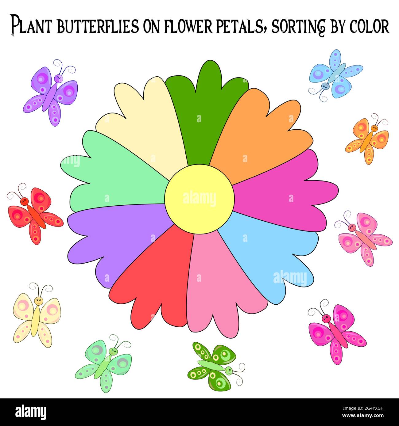 Jeu éducatif pour les enfants pour les petits à trouver la couleur, les ...