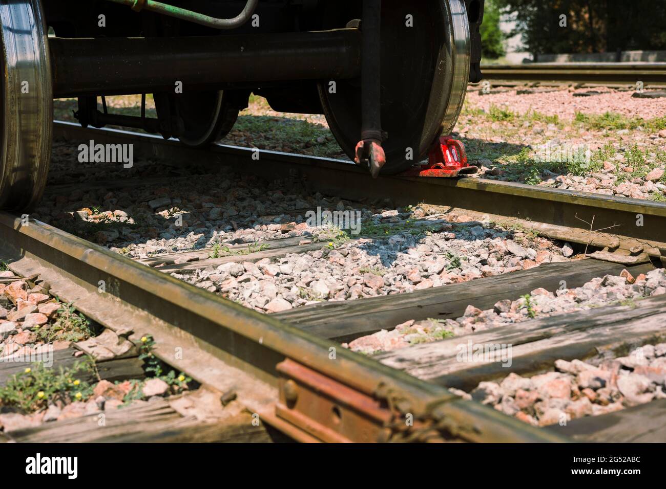 Train wheel brake shoe Banque de photographies et d’images à haute ...