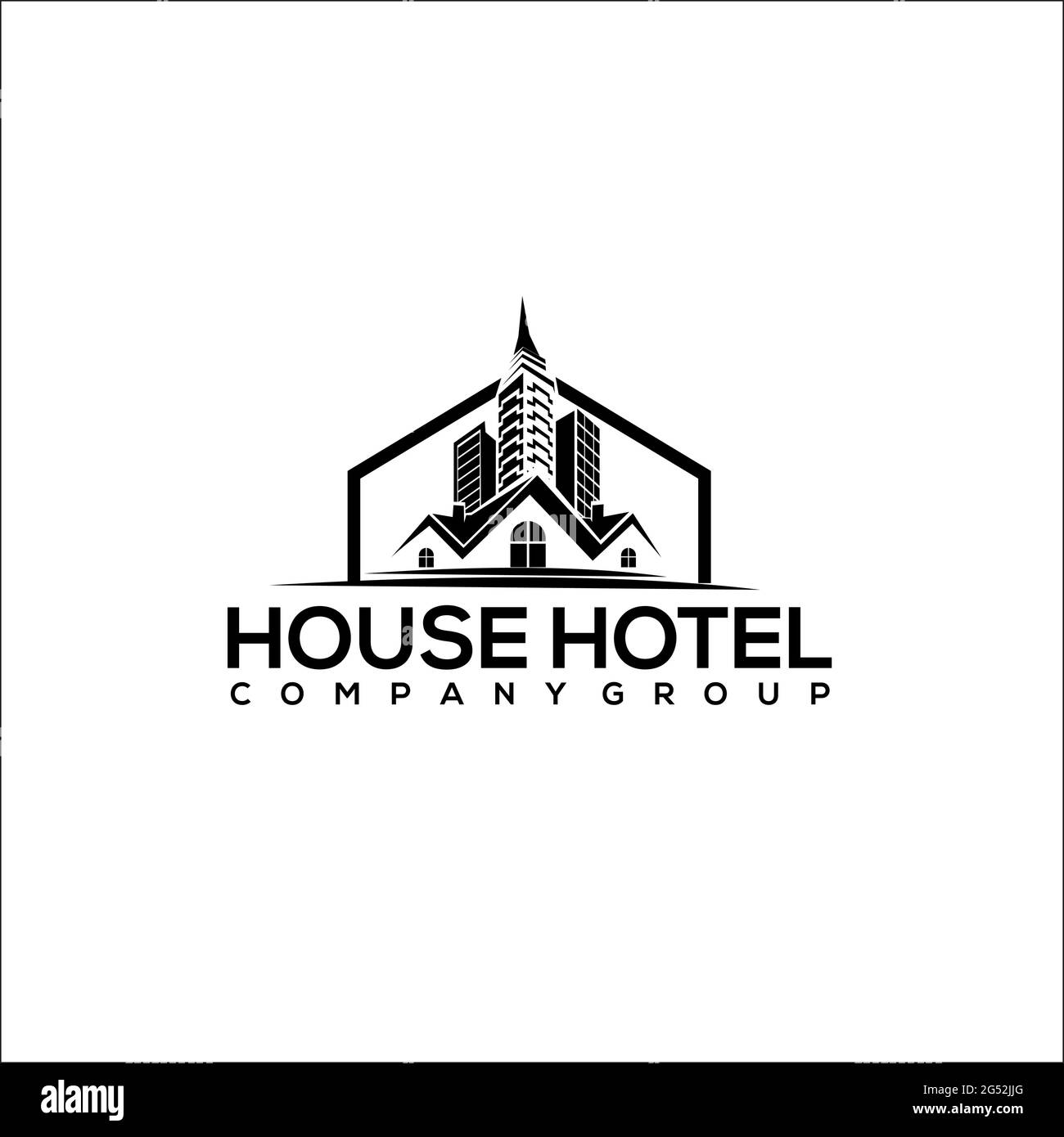 MAISON HÔTEL / logo inspiration Image Vectorielle Stock - Alamy