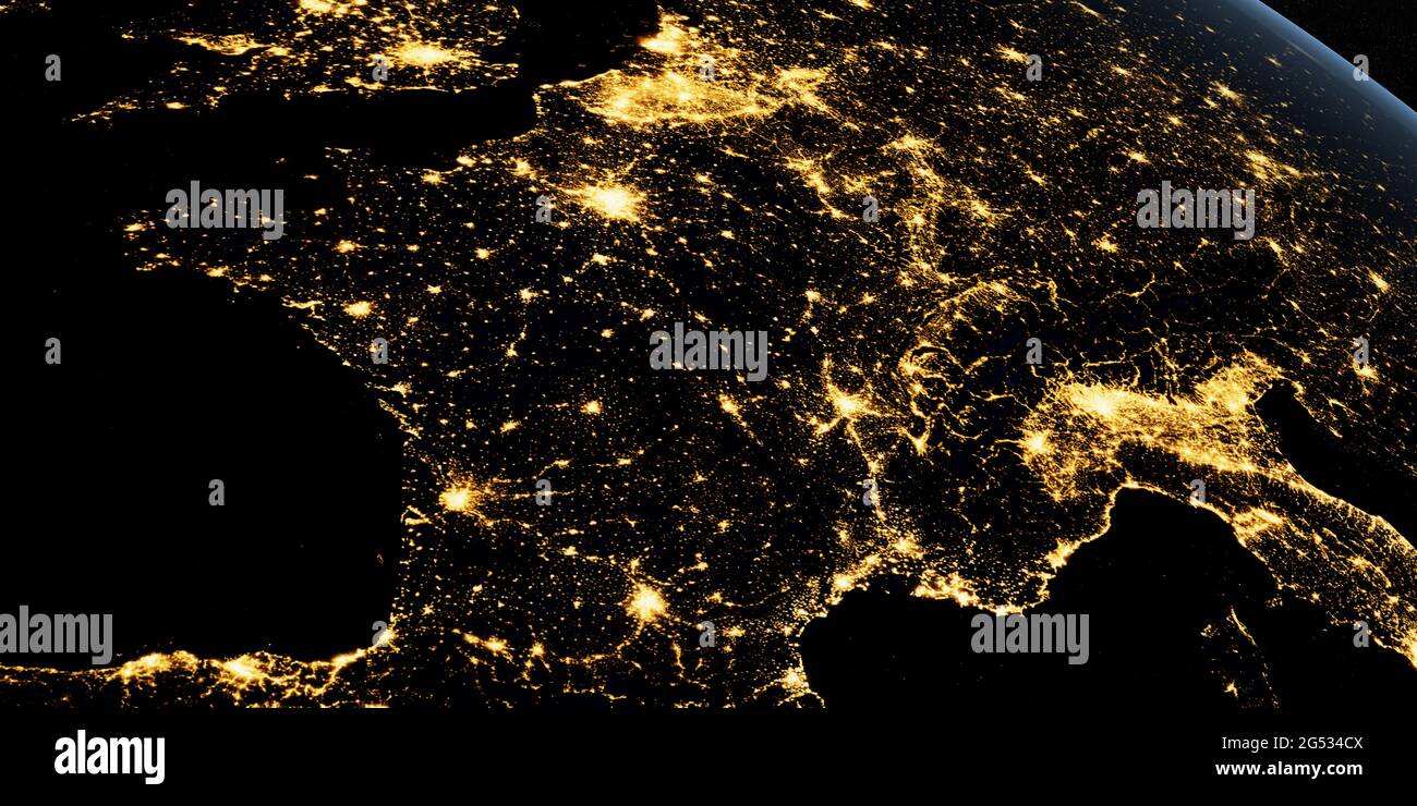 Carte de france satellite Banque de photographies et d’images à haute ...