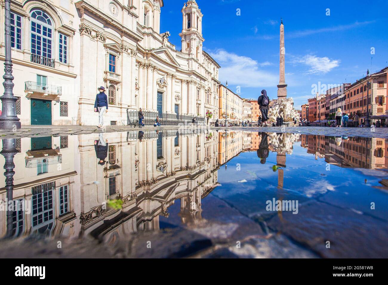 Piazza navona rome fountain 4 rivers Banque de photographies et d ...