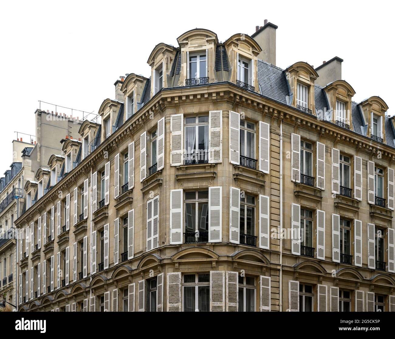 France paris haussmann building facade Banque de photographies et d ...
