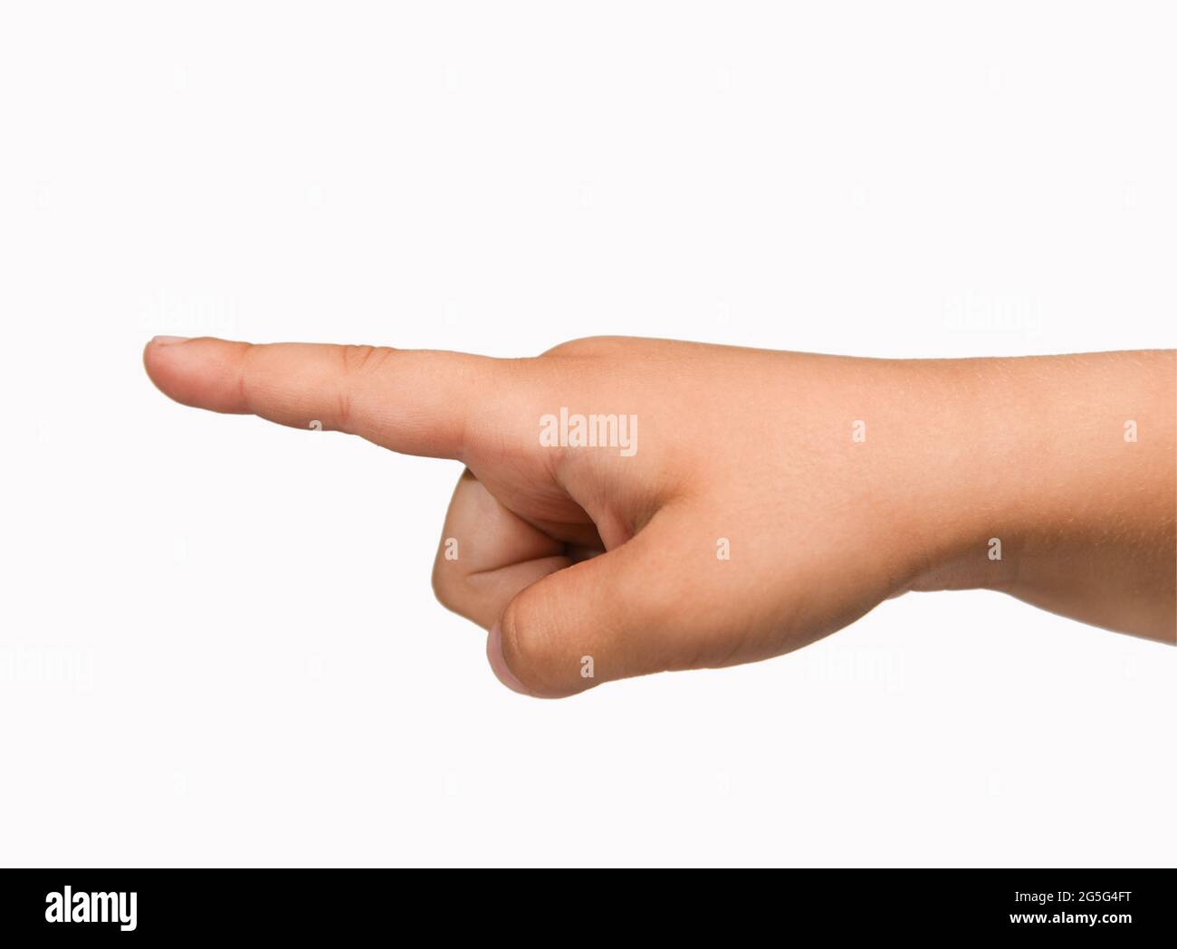 Enfant montrant le doigt Banque de photographies et d’images à haute ...