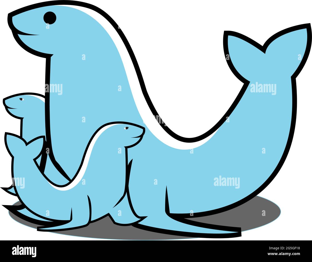 Lion mère et enfant amour Banque d'images vectorielles - Alamy