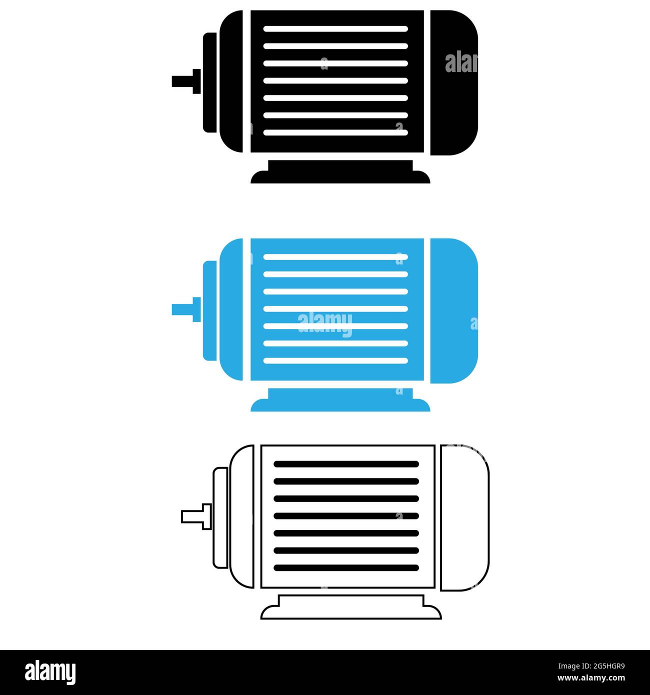 icône de moteur électrique sur fond blanc. signe de moteur. symbole de ...