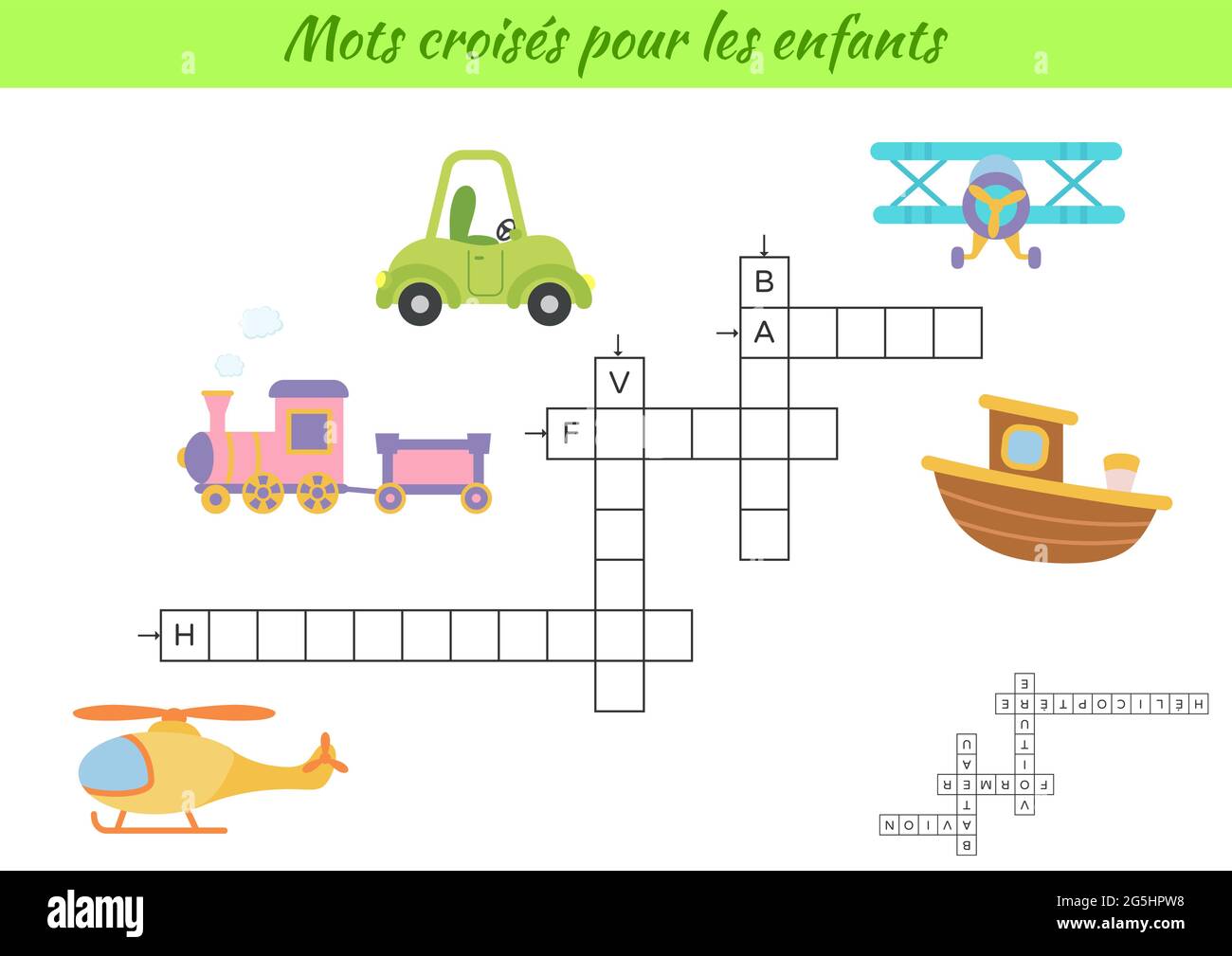 Kids worksheet french Banque de photographies et d’images à haute ...
