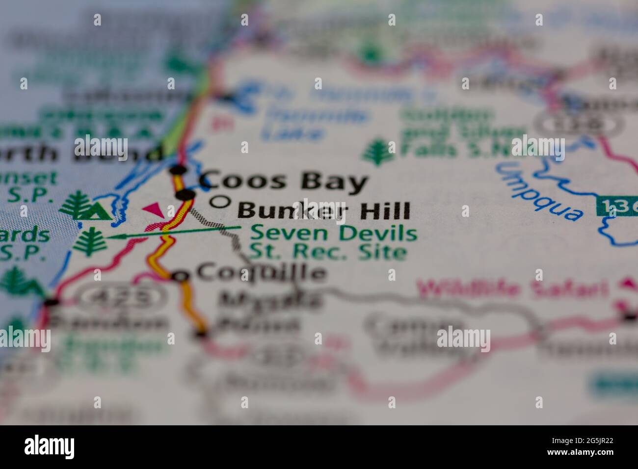 Colline de bunker sur une carte Banque de photographies et d’images à ...