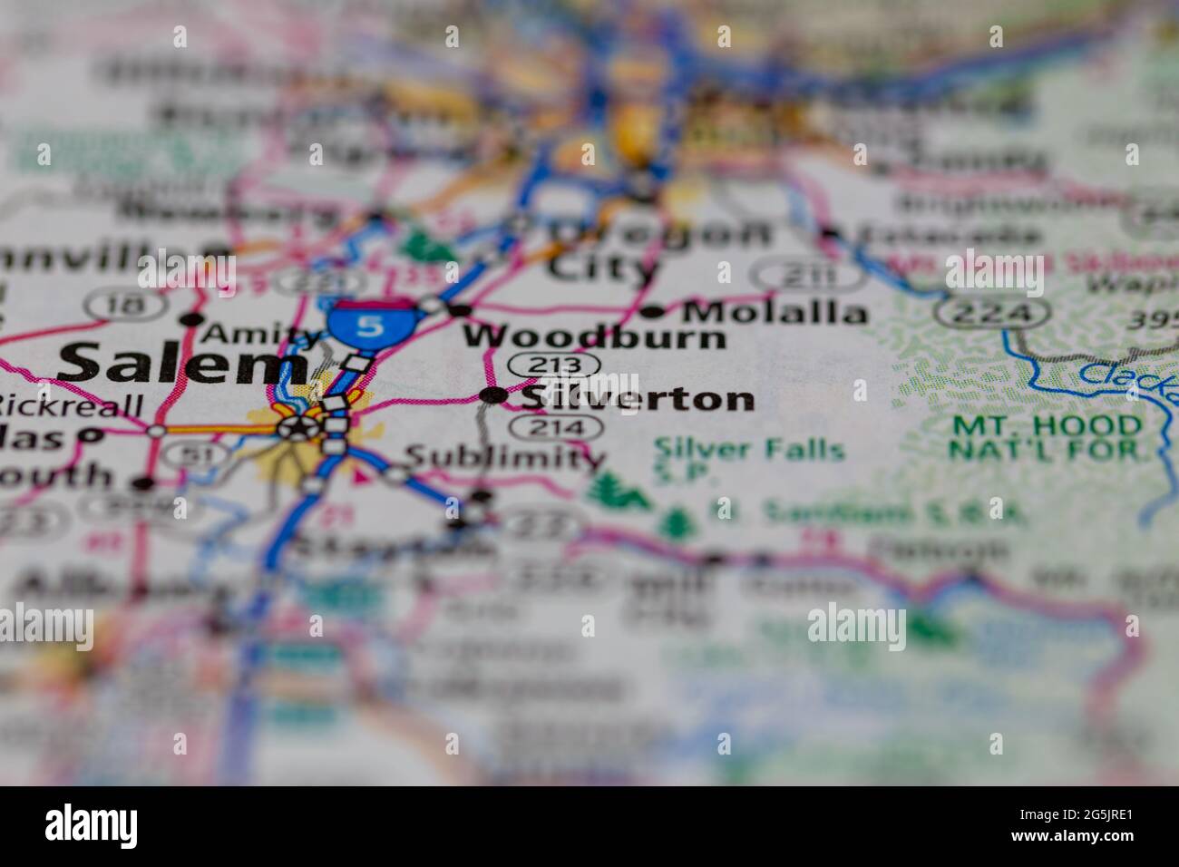 Silverton sur une carte Banque de photographies et d’images à haute ...