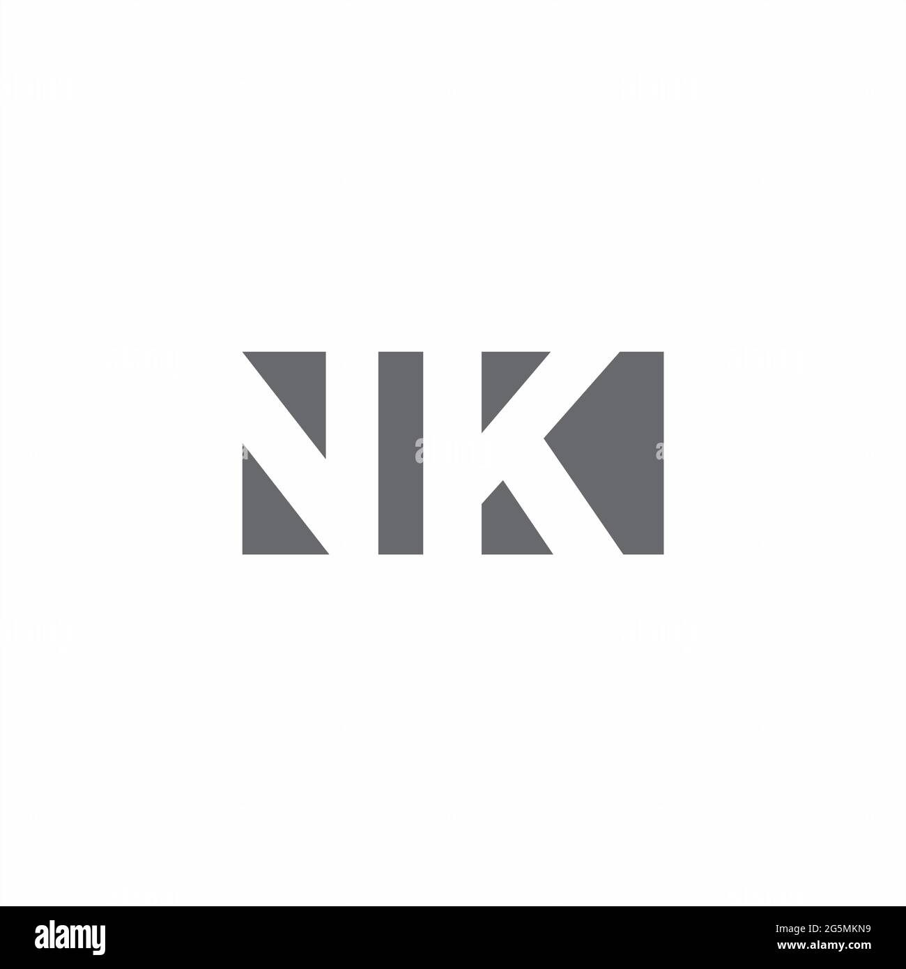 Logo des initiales nk Banque de photographies et d’images à haute ...
