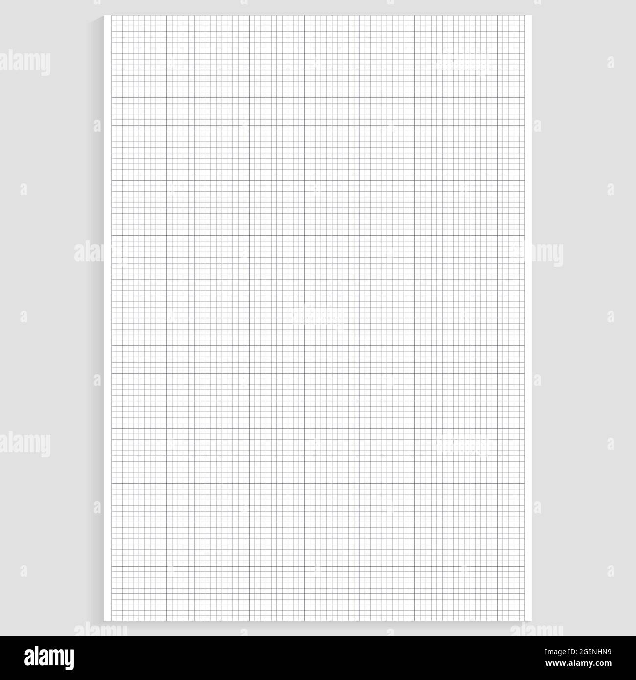 Papier quadrillé. Feuille de papier vierge au format A4. Arrière-plan ...