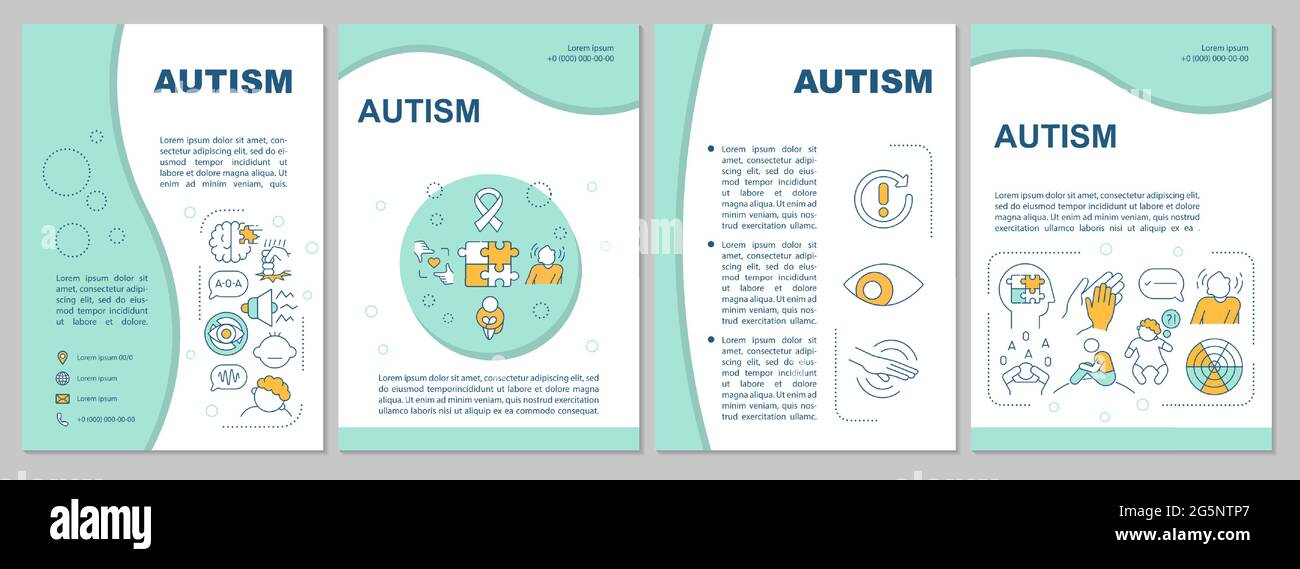 Modèle de brochure sur l'autisme Image Vectorielle Stock - Alamy