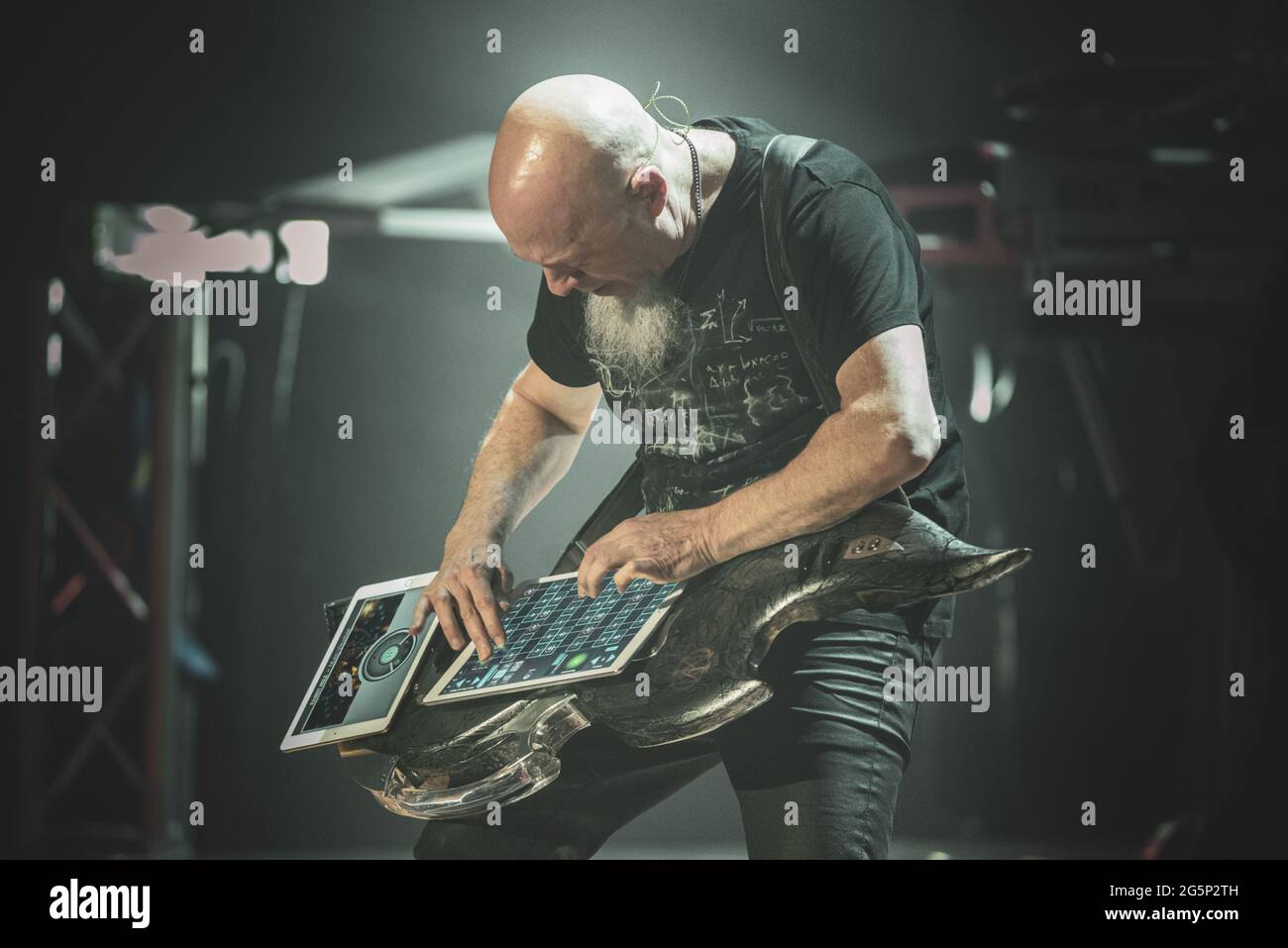 AUDITORIUM LINGOTTO, TURIN, ITALIE: Jordan Rudess, joueur de clavier du groupe américain ...