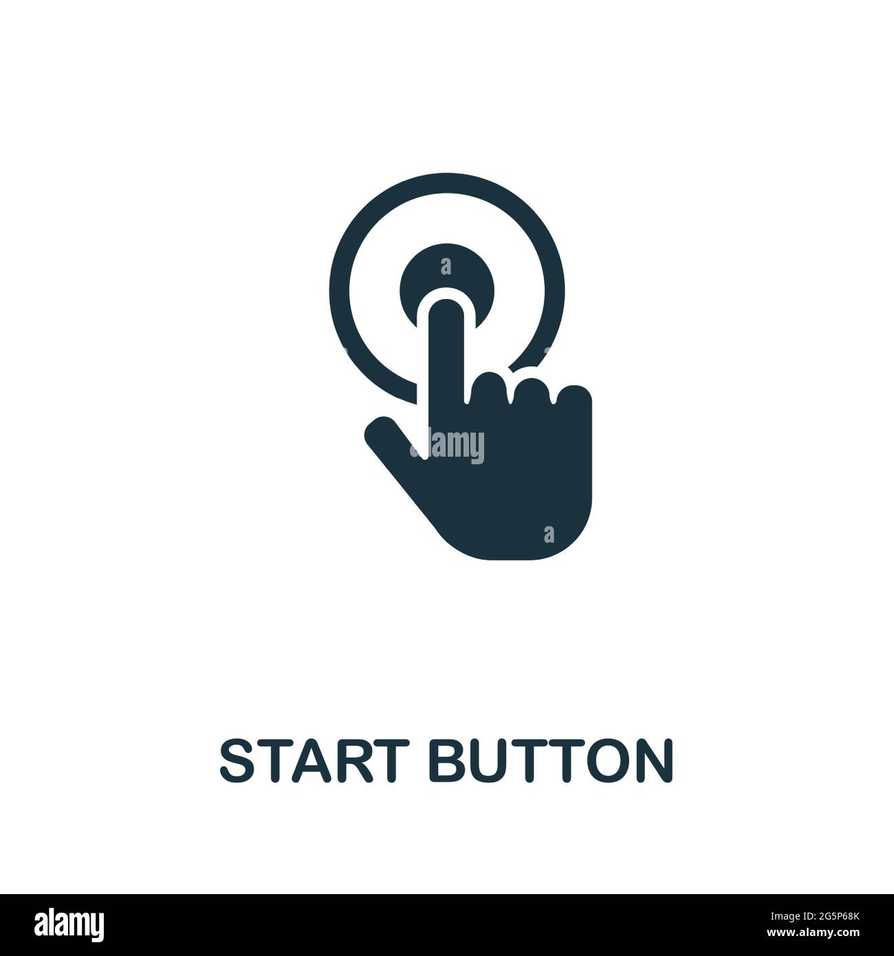 Icône du bouton Démarrer. Élément créatif simple. Icône de bouton ...