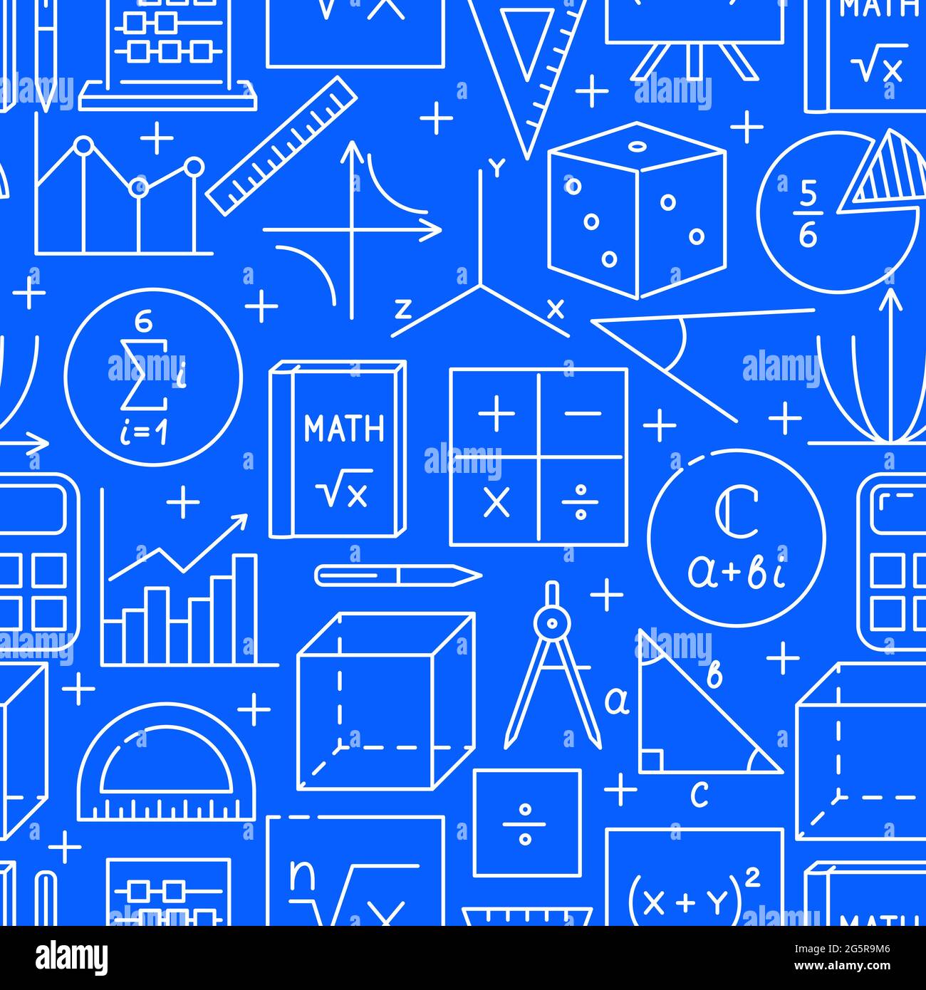 Seamless Math Symbols Vector Background Banque De Photographies Et D