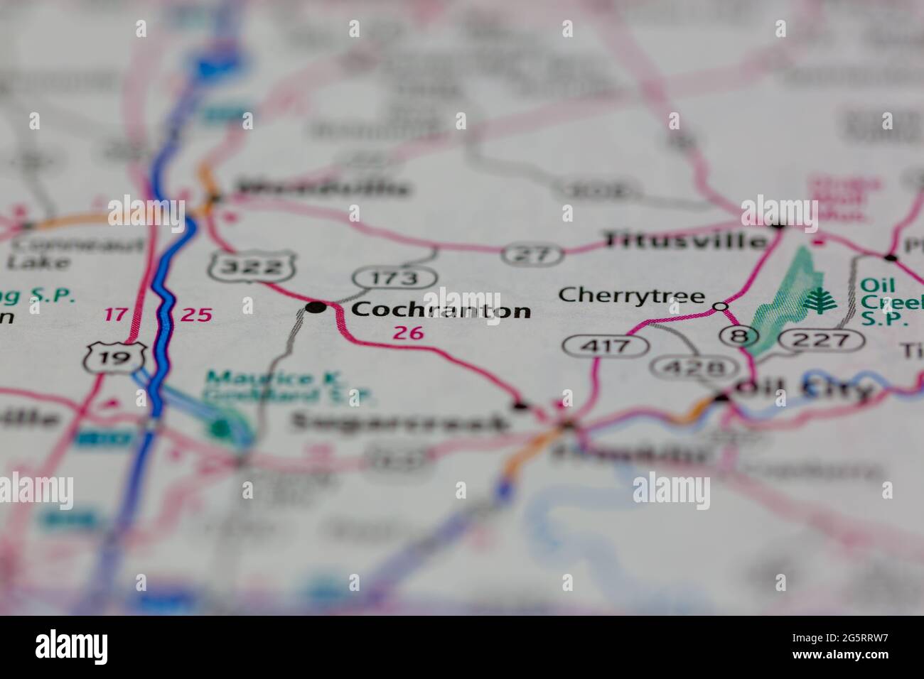 Carte de cochranton en pennsylvanie Banque de photographies et d’images ...