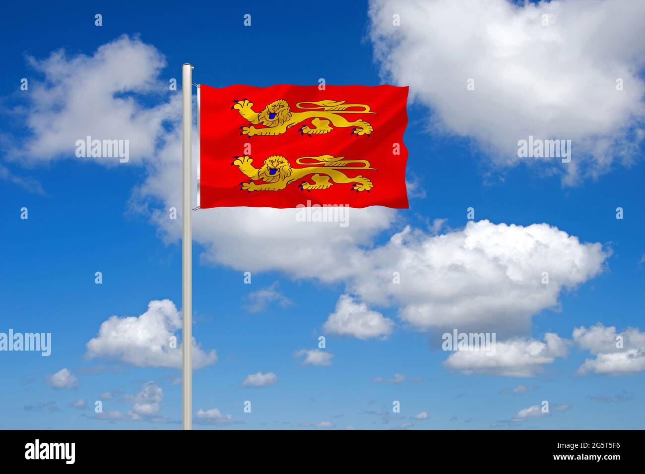 Drapeau de la Normandie, France, Normandie Photo Stock - Alamy
