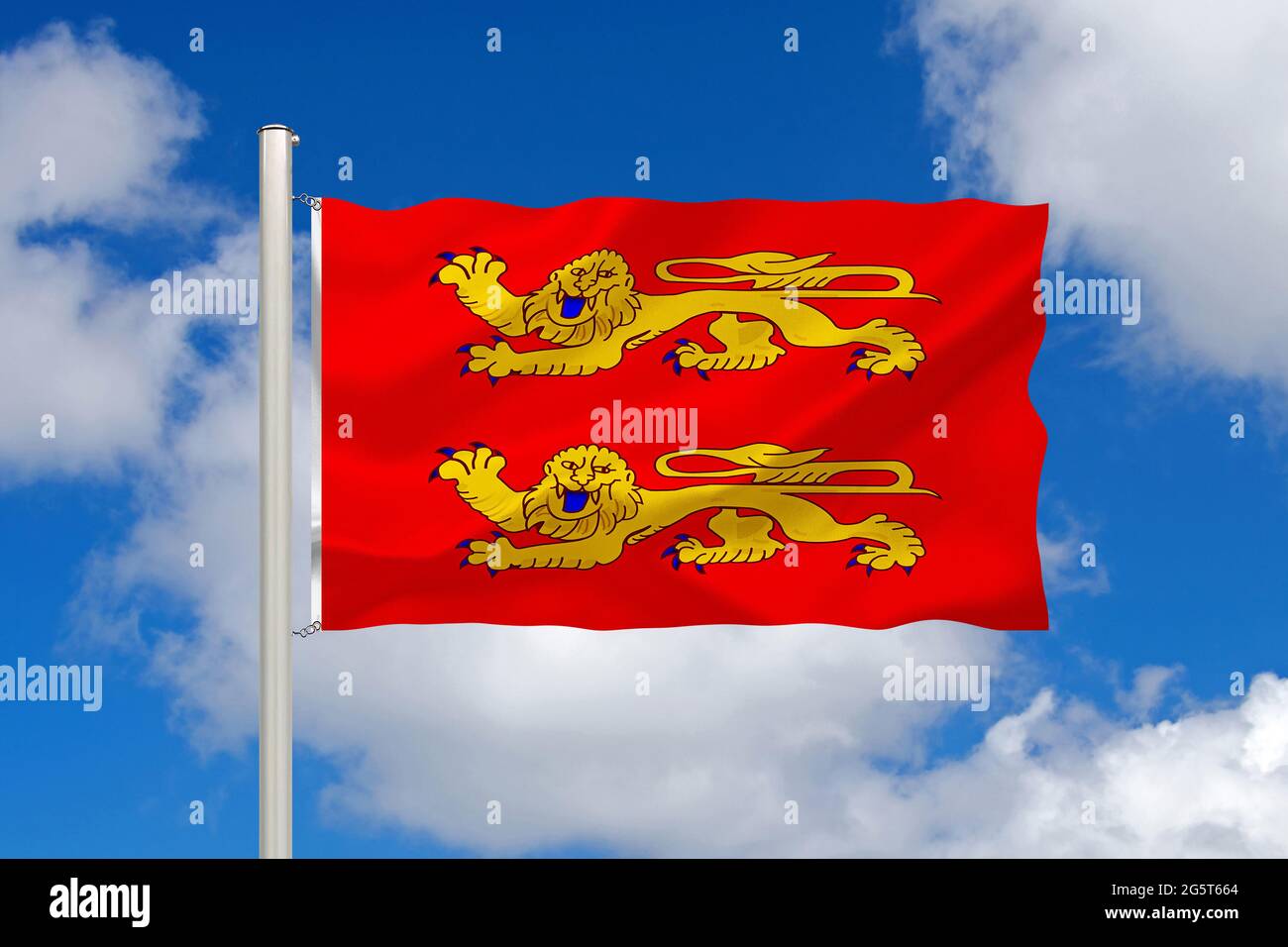 Drapeau de la Normandie, France, Normandie Photo Stock - Alamy